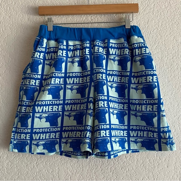 Golf Wang | Shorts | Golf Wang Blue Graphic Print Shorts | Poshmark